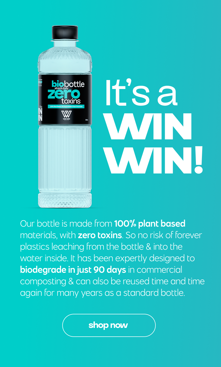 WINWIN BIODEGRADABLE ALKALINE ORGANIC ELECTROLYTE SPRING MINERAL WATER ...